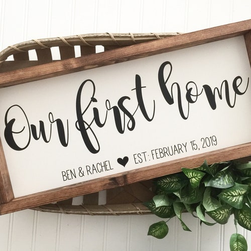 Our First Home Sign - Etsy