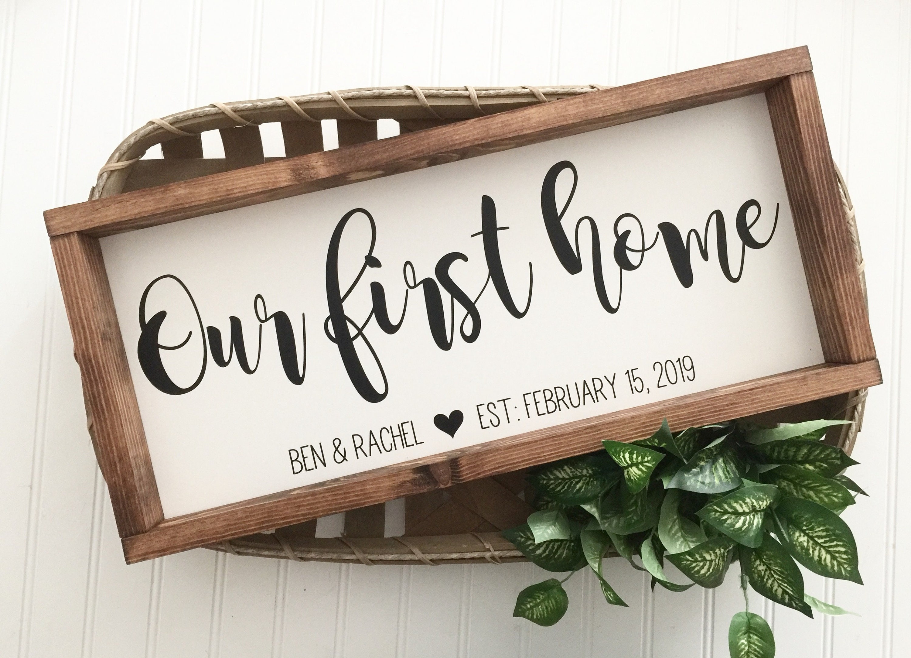 Our First Home Sign Name & Established Date Homebuyer Real - Etsy