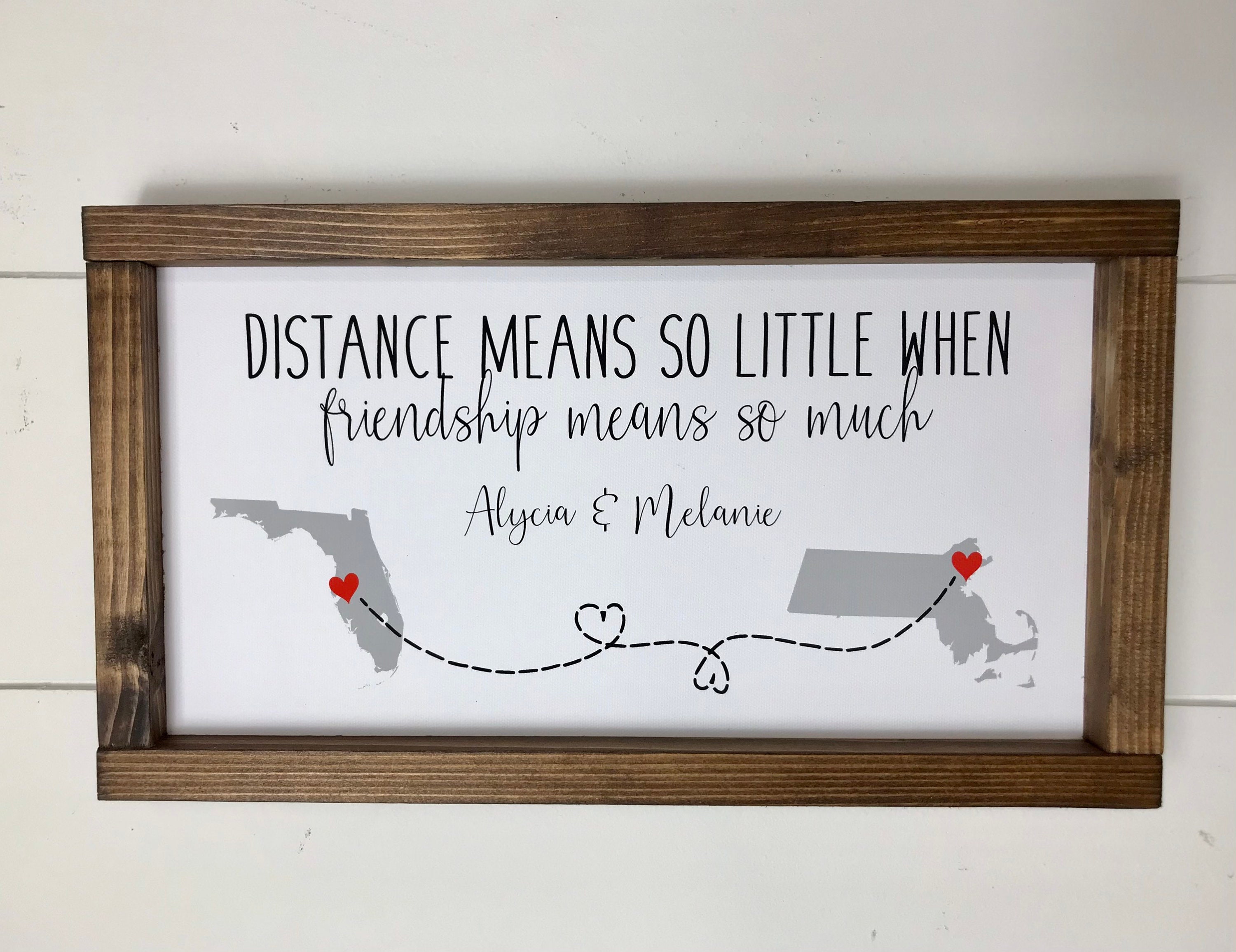 Best Friend Long Distance Gift Distance Means so Little When - Etsy