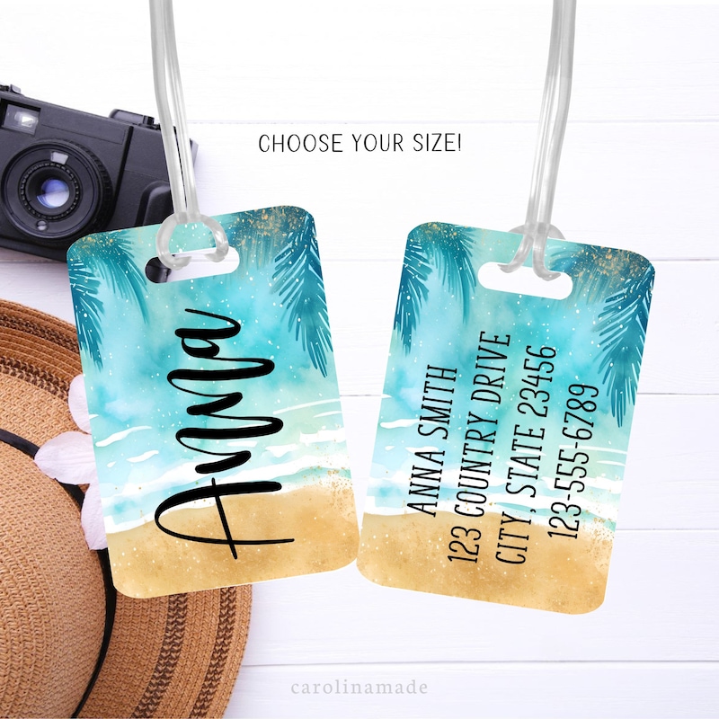 Personalized Travel Name Tags - Etsy