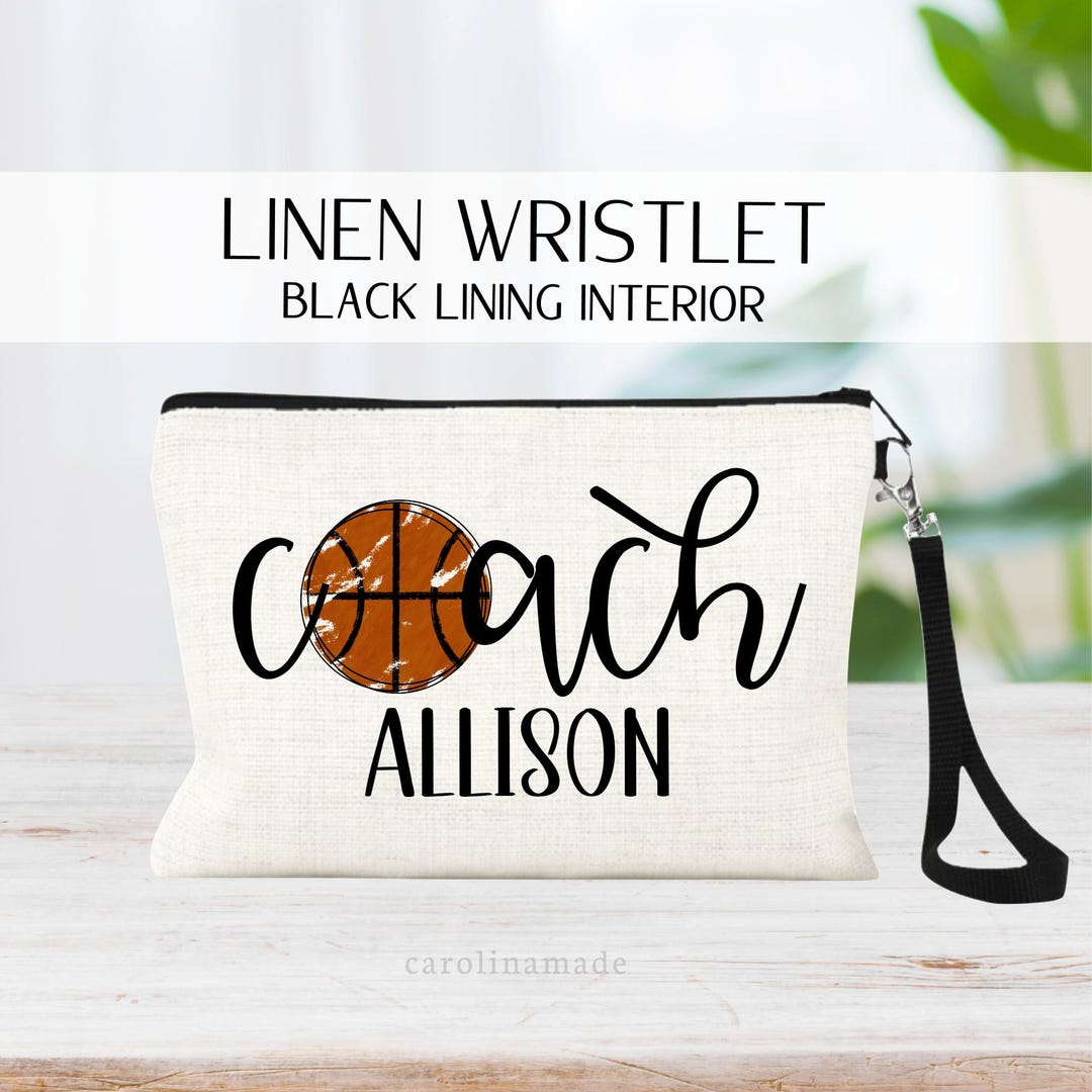 Basketball Bag, Personalized Basketball Coach Gift, Basketball Makeup ...
