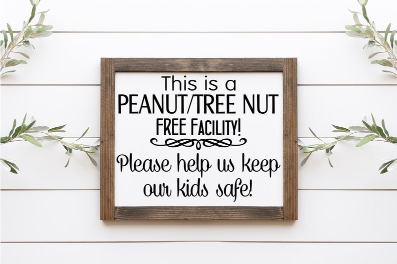 This is a Peanut Tree Nut Free Facility Sign Severe Allergy - Etsy