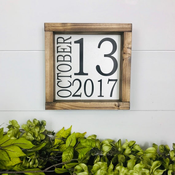 Custom Calendar Date Sign Wedding Birthdate Personalized | Etsy
