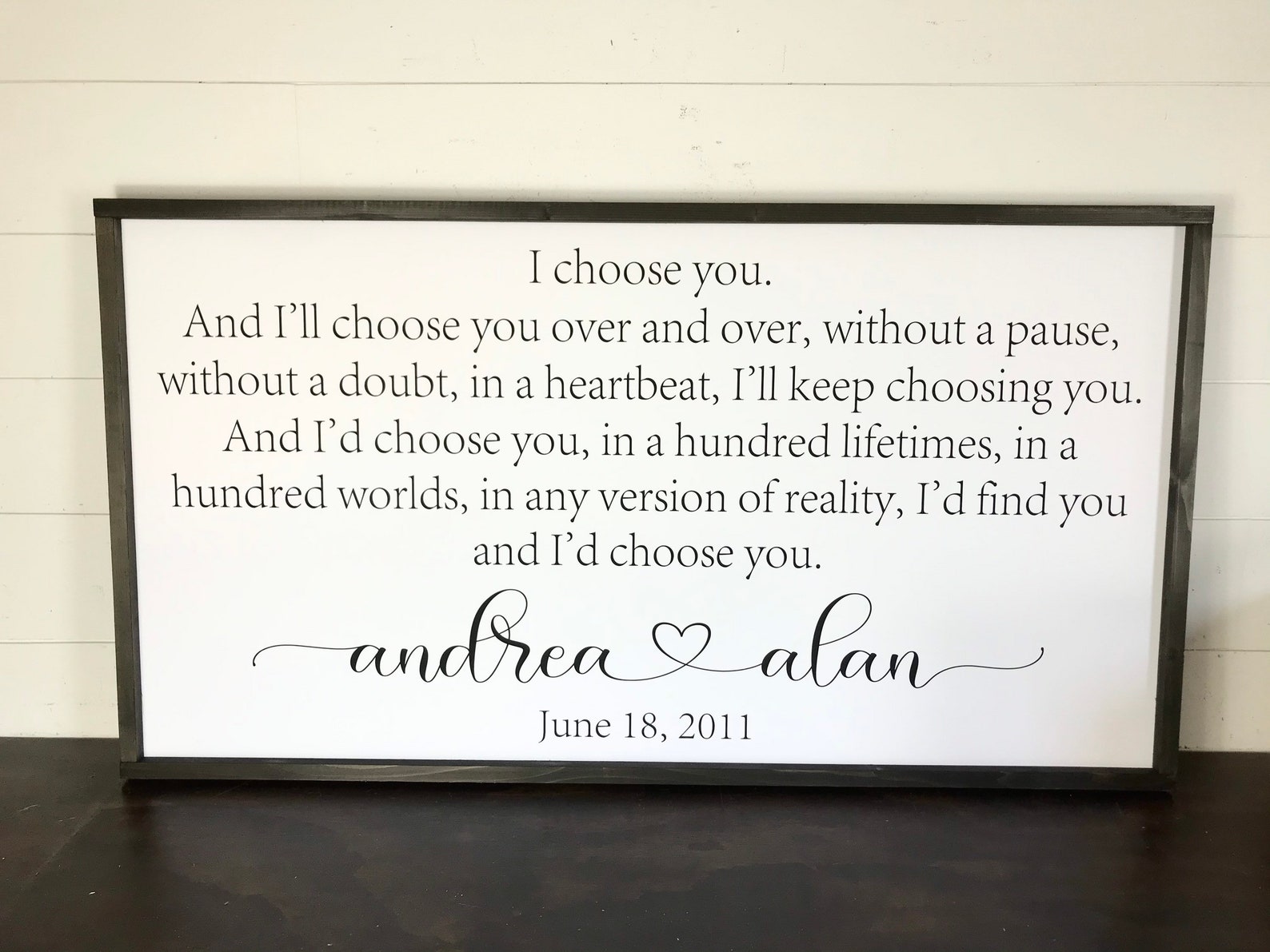 I Choose You Sign I'll Keep Choosing You Personalized Name - Etsy