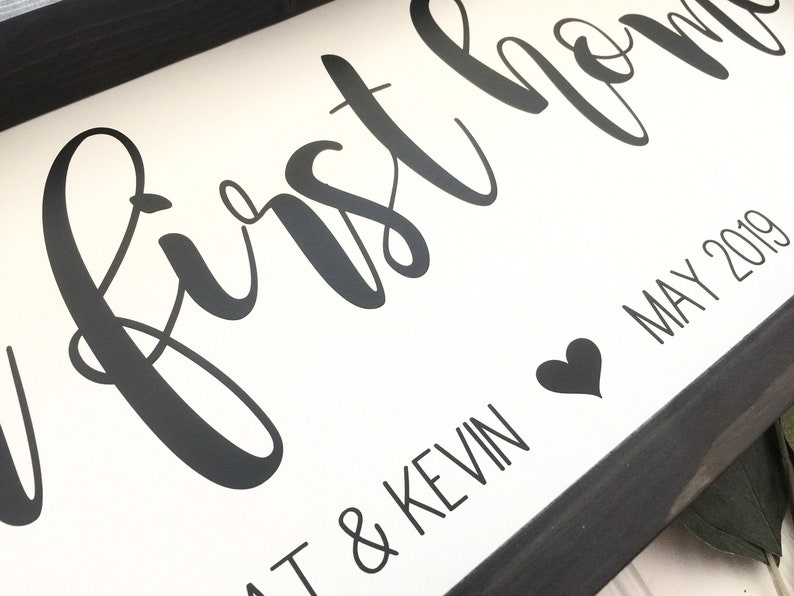Our First Home Name & Established Date Sign Homebuyer Real | Etsy