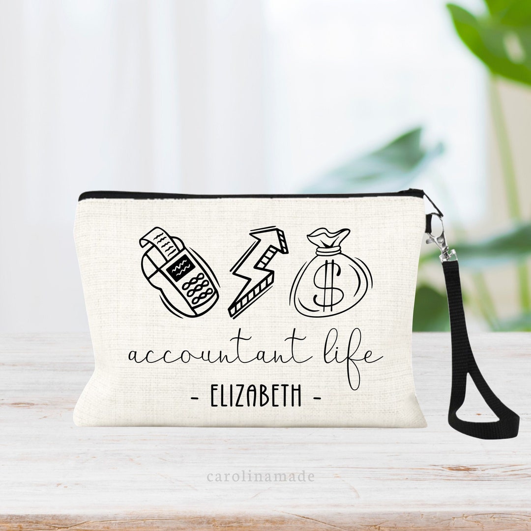 Accountant Life Makeup Bag, Personalized Accountant Zipper Pouch ...