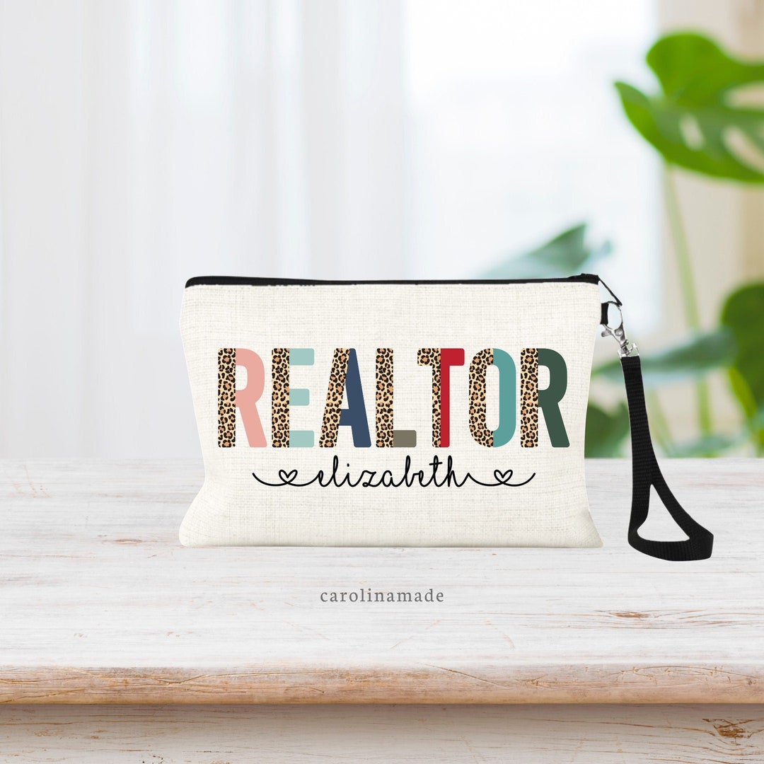 Realtor Personalized Bag, Real Estate Agent Makeup Bag, Realtor Gift ...