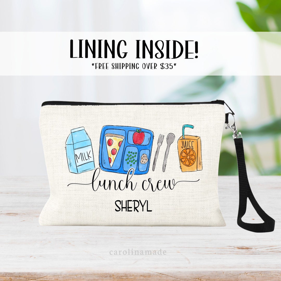 Cafeteria Crew Gift, Personalized Lunch Lady Zipper Pouch, Appreciation ...