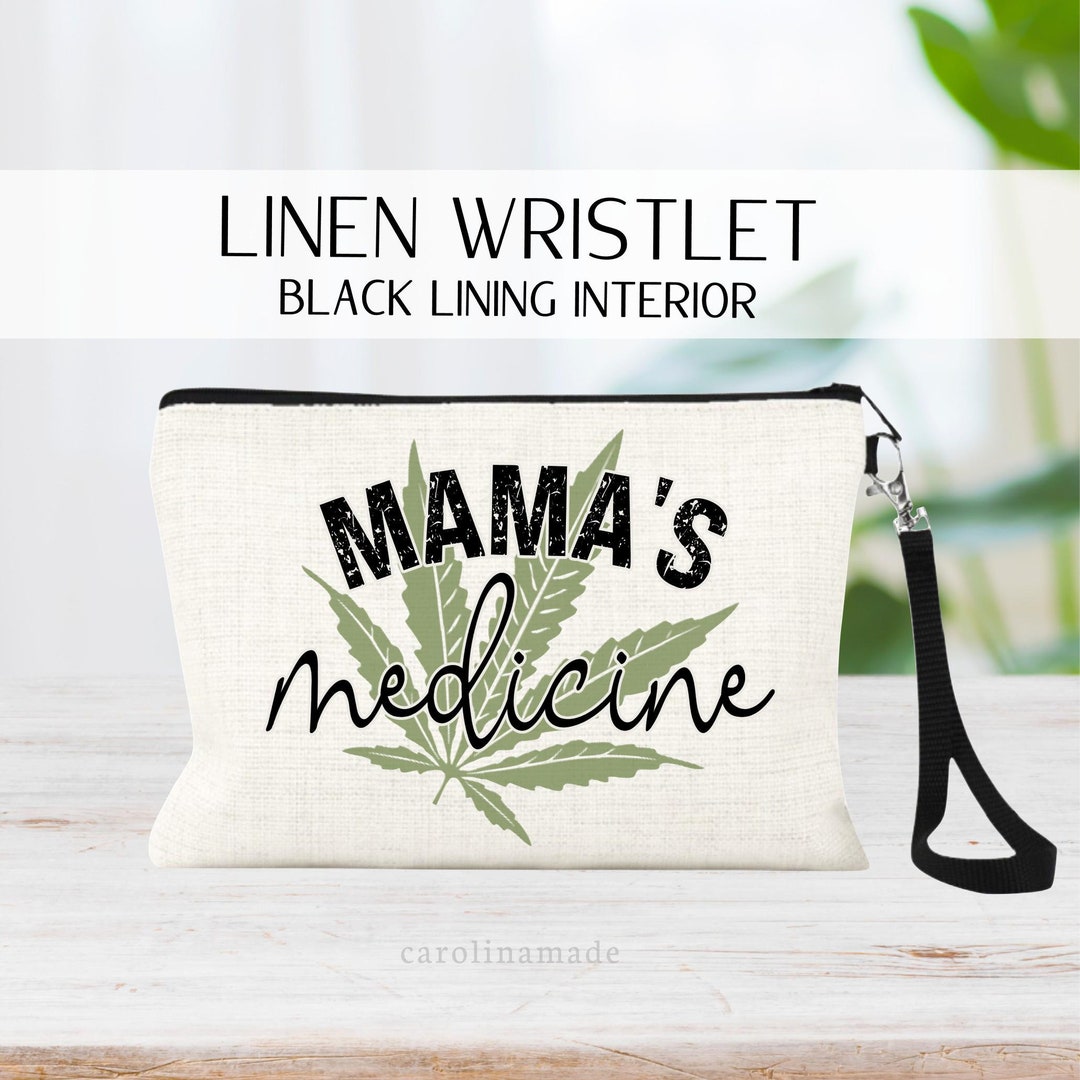 Mama's Medicine Weed Bag, Blunt Bag, Funny Make up Bag, Zippered Pouch ...