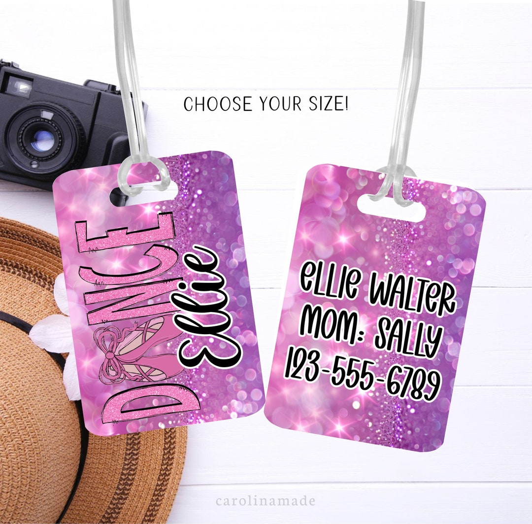 Dance Bag Tag, Girls Personalized Ballet ID Tag, Dance Team Accessories ...