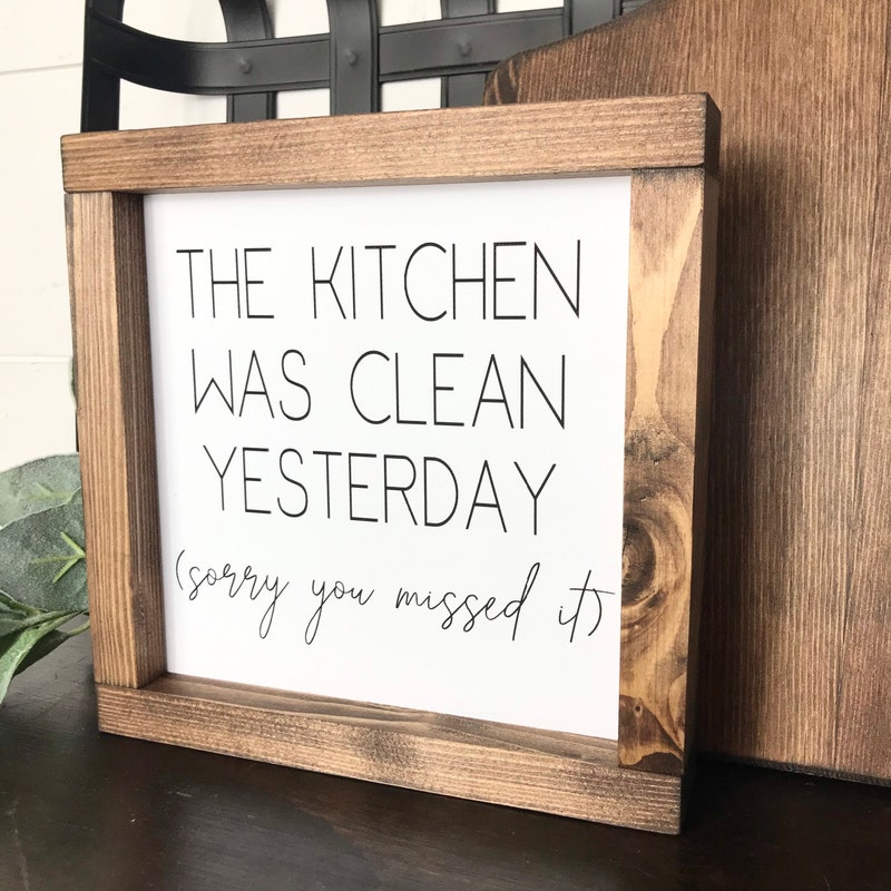 Clean Kitchen Sign - Etsy