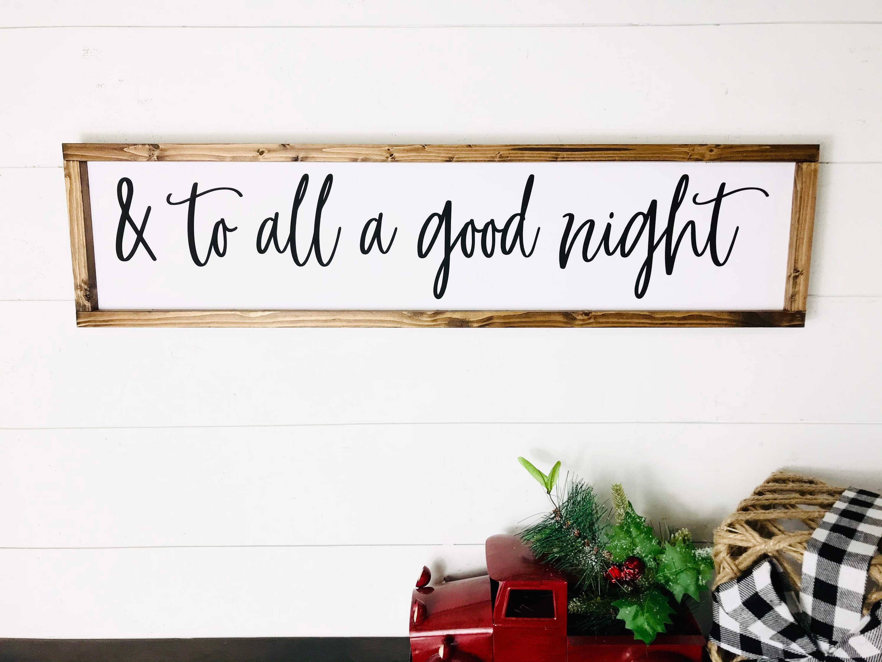 And to All a Good Night Sign Farmhouse Christmas Decor - Etsy