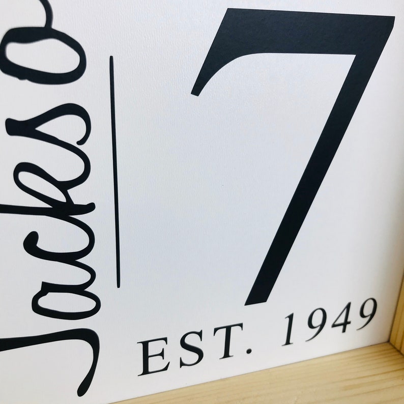 Party of Family Sign Est Date Custom Family Name Sign | Etsy