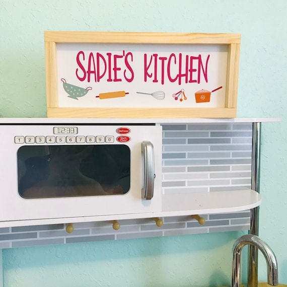 Girls Name Sign for Play Kitchen Toddler Girls Playroom | Etsy