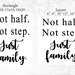 Not Half Not Step Just Family Sign, Blended Family Sign, Step Families ...