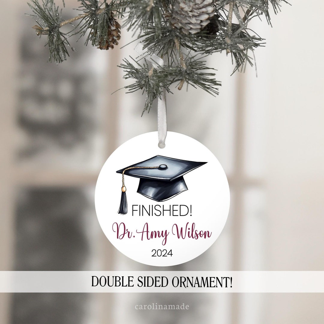 Personalized Graduation Ornament, Finished School Ornament, College ...