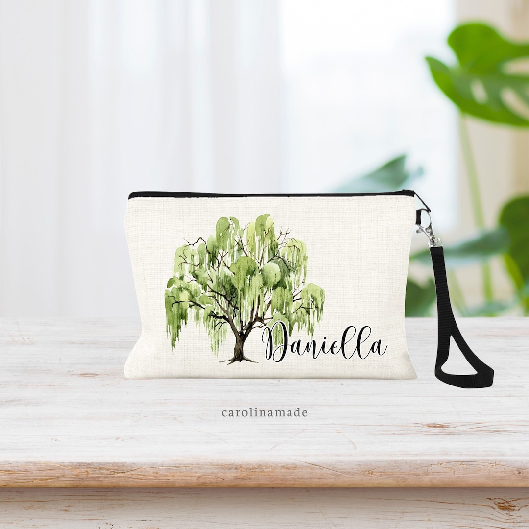 Willow Tree Bag, Personalized Willow Tree Makeup Bag, Gift for Bride ...