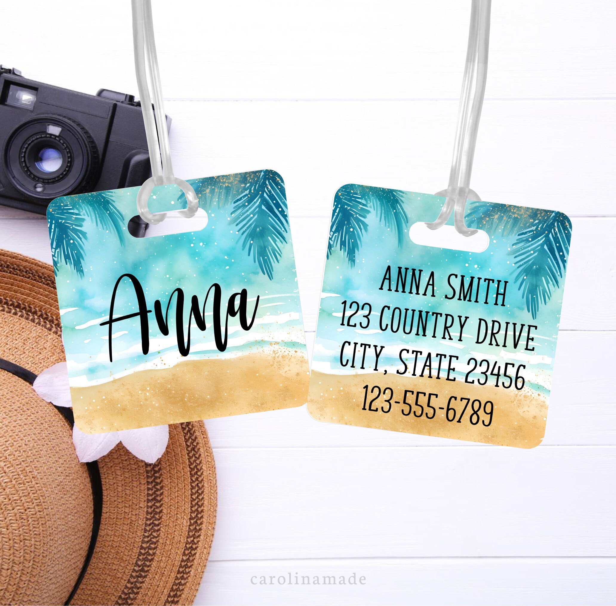 Beach Trip Personalized Luggage Tag, Girls Trip Beach Travel ...