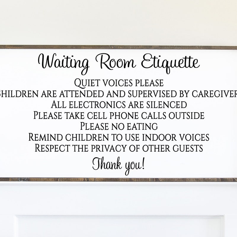Waiting Room Signs - Etsy