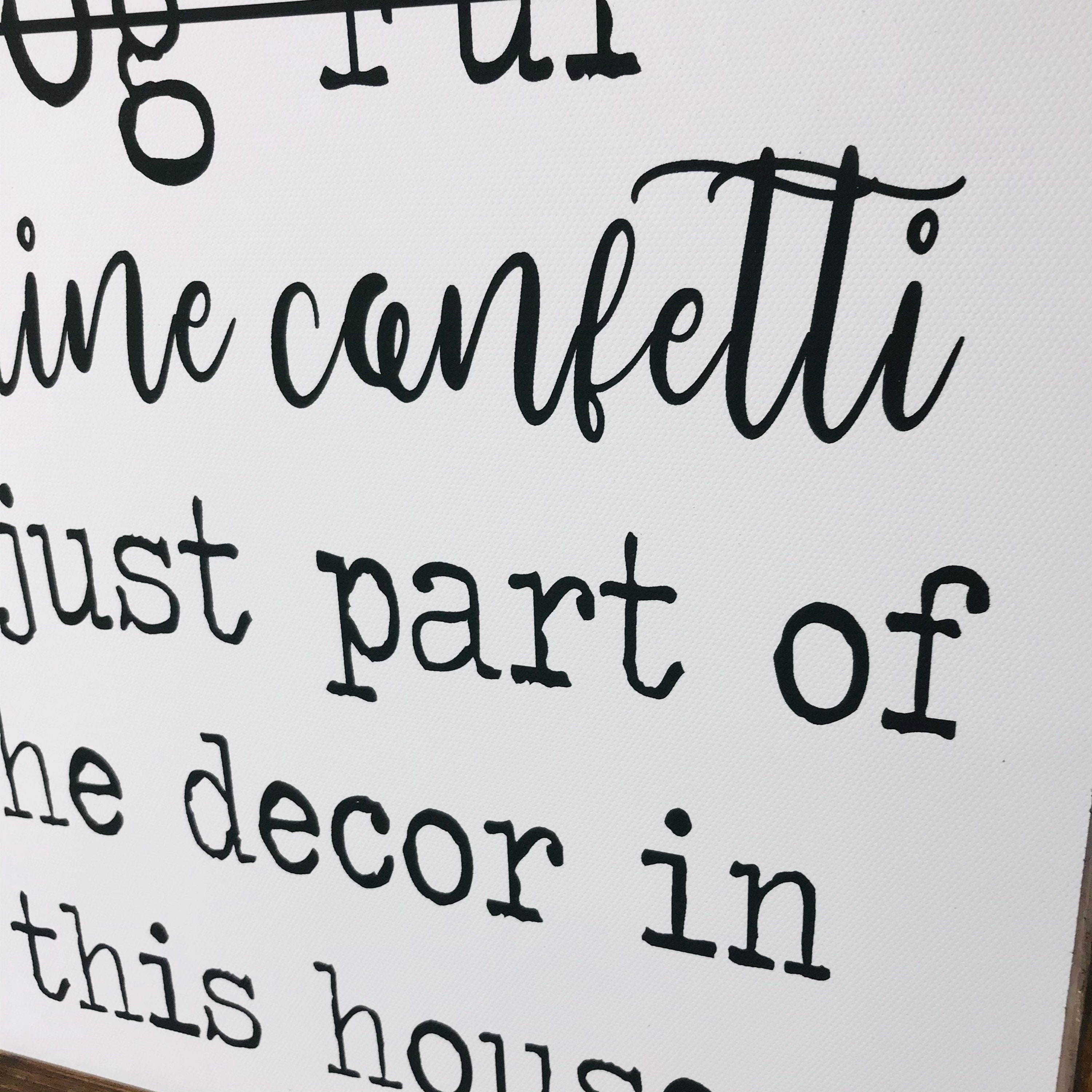 Dog Fur Sign Canine Confetti Home Decor Dog Lover Gift Wood | Etsy