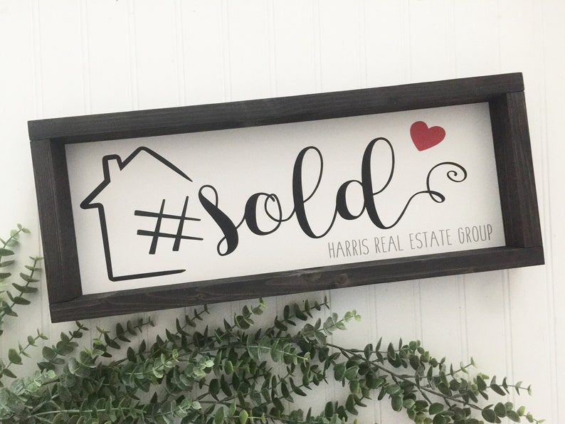 Sold Real Estate Sign Personalized Home Buyer Sign Home | Etsy