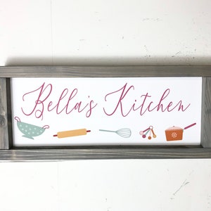 Girls Name Sign for Play Kitchen, Toddler Girls Playroom Decor, Toddler ...