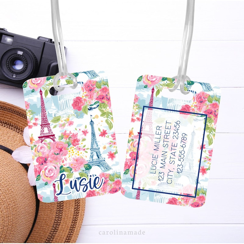 Paris Luggage Tag - Etsy
