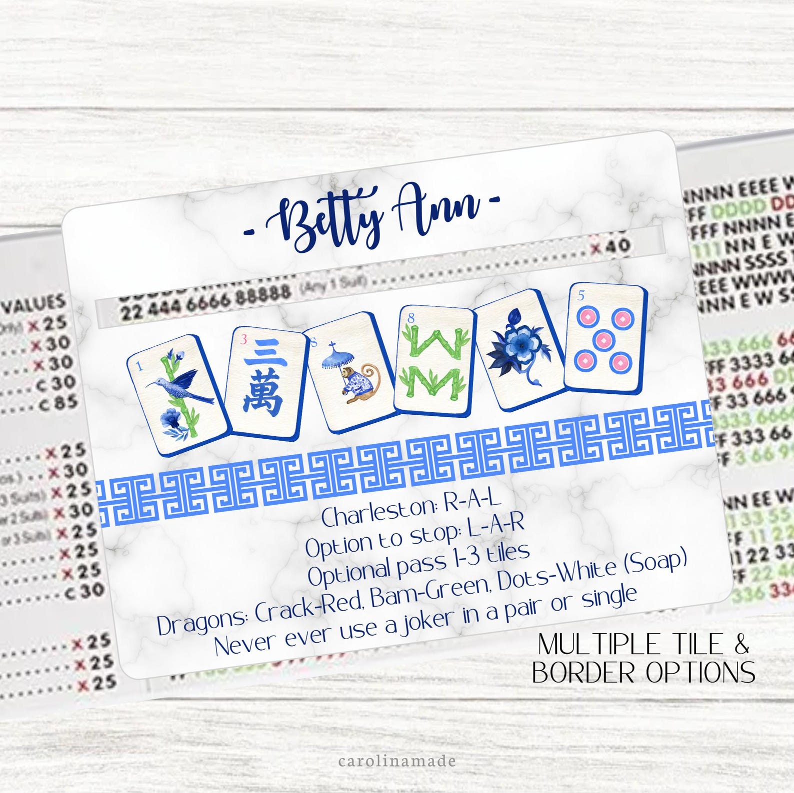 Mahjong Rules Helper Line Reader, Personalized Mahjong Line Finder ...