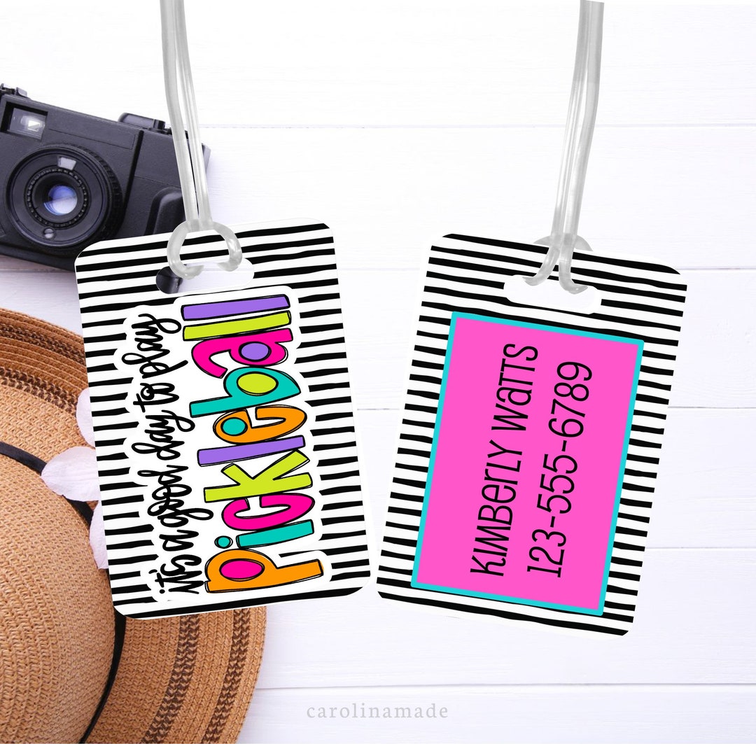 Pickleball Bag Tag, Personalized Pickleball ID Tag, Pickleball Team ...