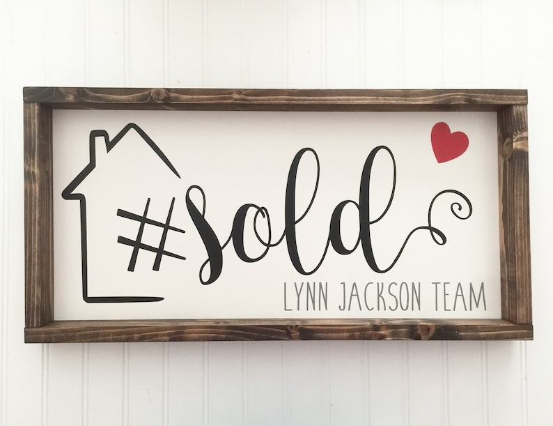 Sold Real Estate Sign Personalized Home Buyer Sign Home | Etsy