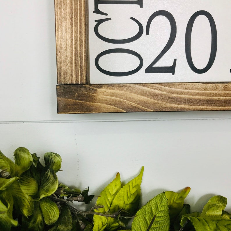 Custom Calendar Date Sign Wedding Birthdate Personalized | Etsy