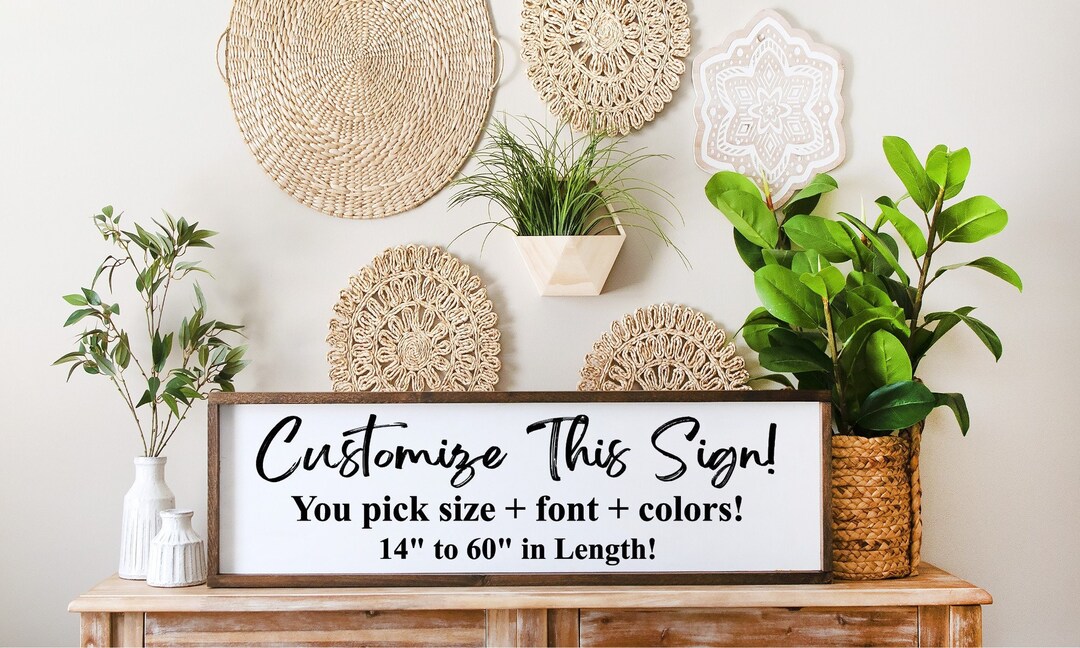 Custom Quote Sign, Custom Wood Sign, Personalized Wall Dcor, Choose ...