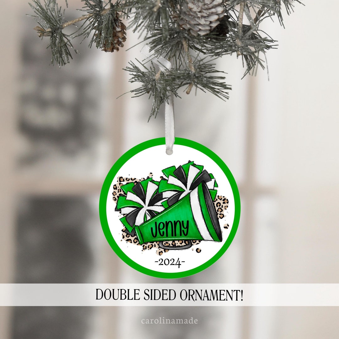 Cheerleader Ornament, Personalized Cheer Christmas Gift, Cheer Team End ...