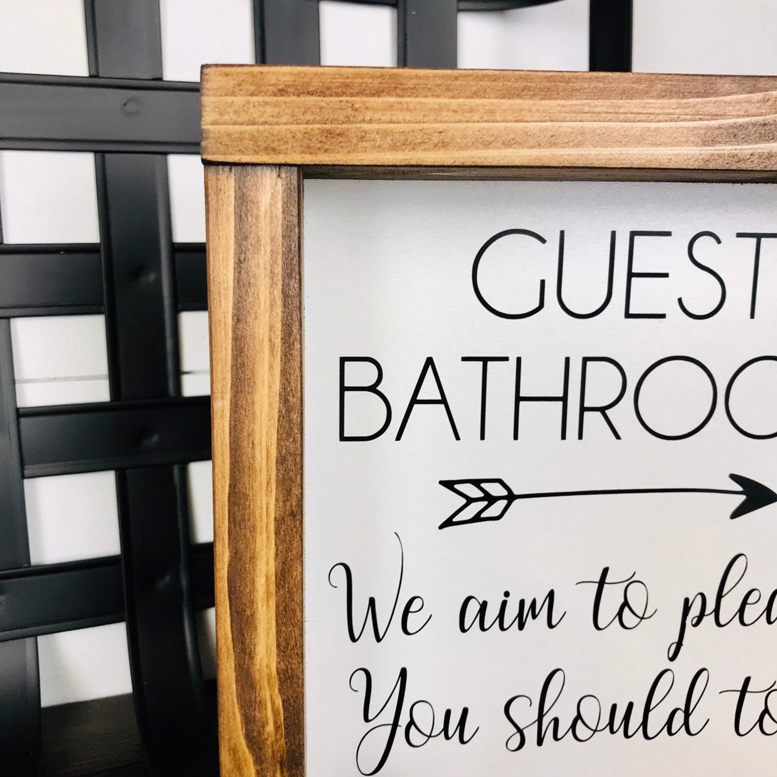 Guest Bathroom Sign Farmhouse Mini Sign Sign Humor We | Etsy