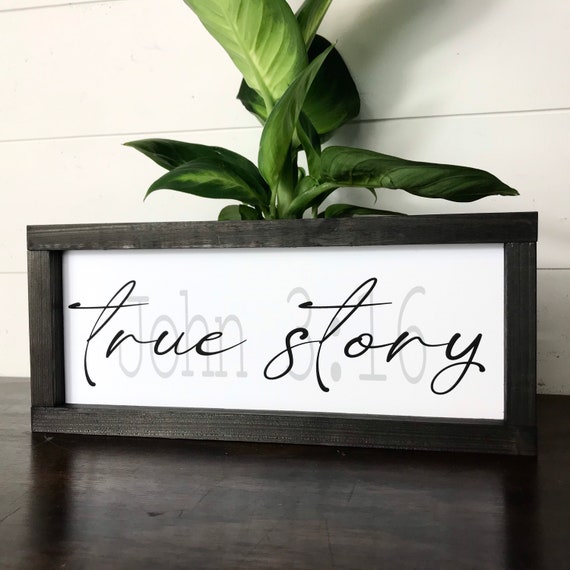 John 3:16 True Story Christian Sign for God so Loved the | Etsy