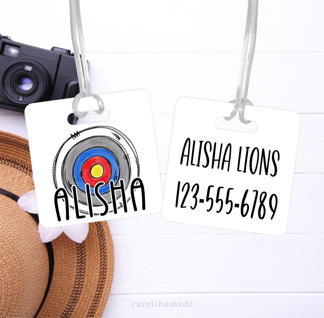 Archery Tag, Personalized Archery Name Bag Tag, Archery Travel Bag ...