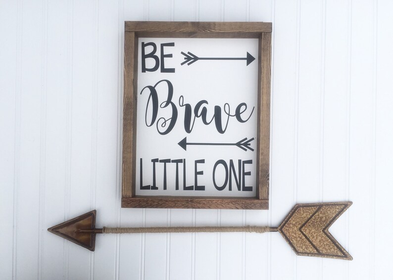 Be Brave Little One Nursery Wall Art Decor Sign Farmhouse | Etsy