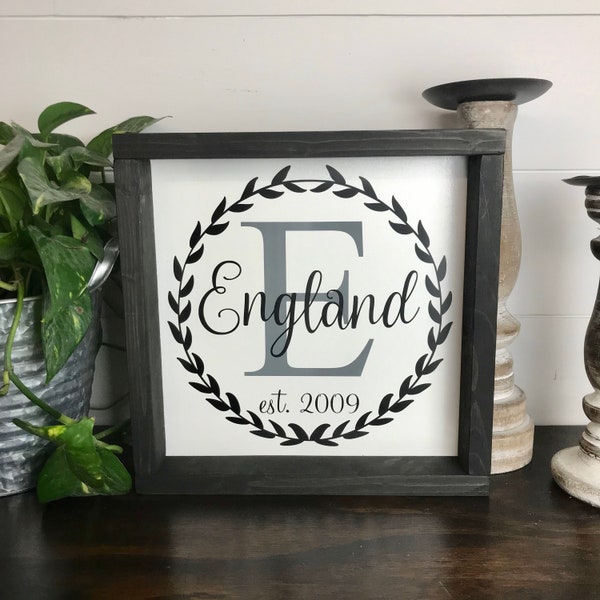 Rustic Family Established Sign - Etsy