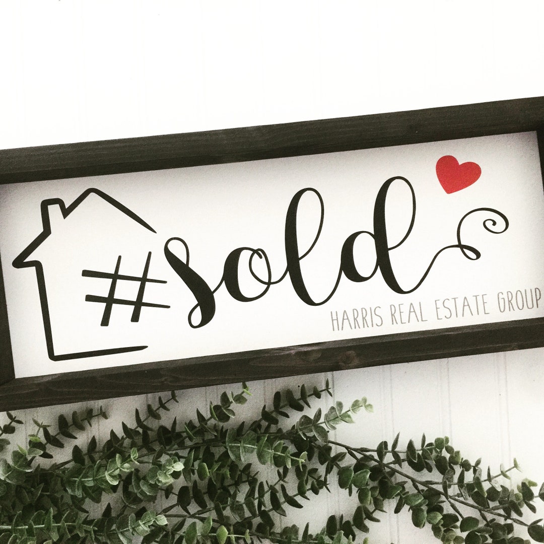 Sold # Real Estate Agent Sign, Real Estate Photo Prop Home Buyer First ...