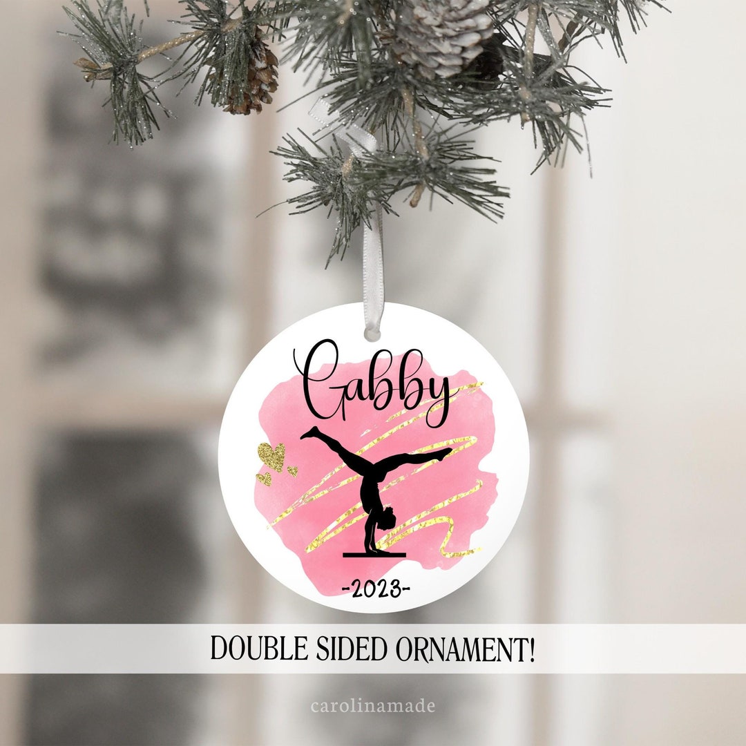 Personalized Gymnastics Ornament, Gymnast Christmas Ornament, Gymnast ...