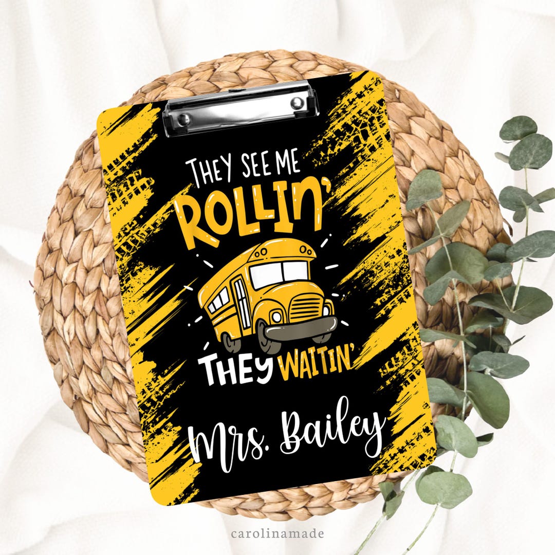 Bus Driver Clipboard, Personalized Bus Driver Gift, Bus Driver ...