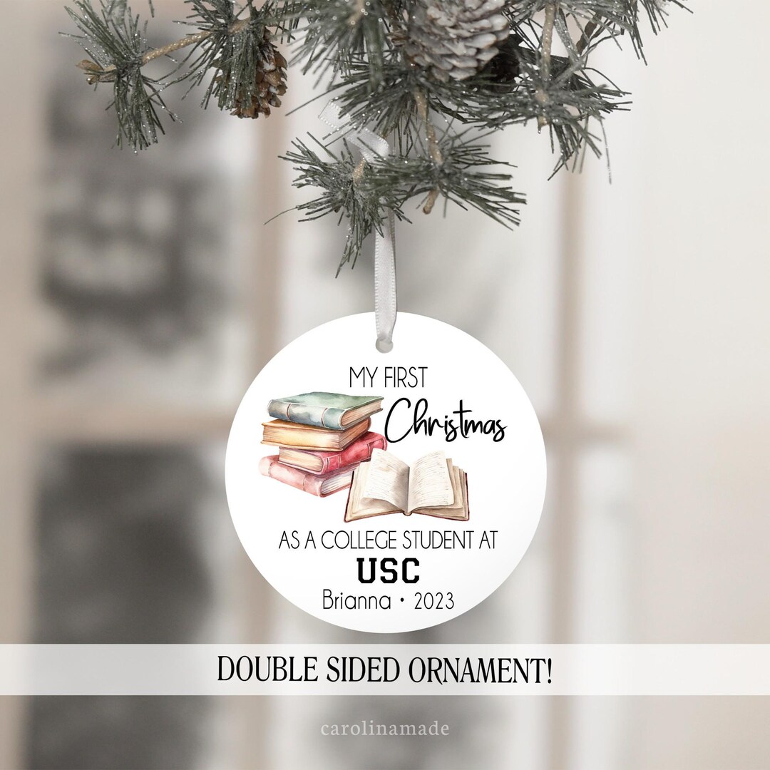 My First Year as a College Student Ornament, Personalized Freshman Girl ...
