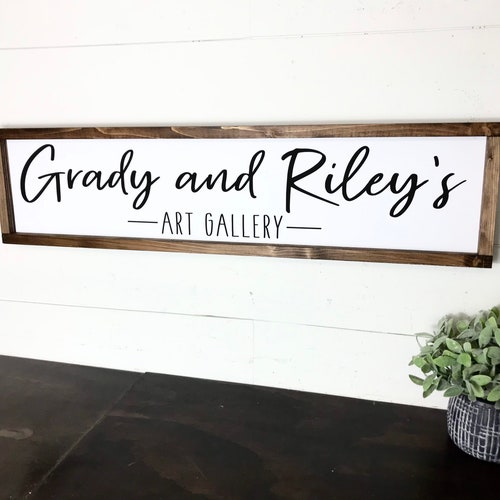 Kids Art Gallery Sign Childrens Art Display Sign Playroom - Etsy