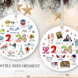 2024 Events Ornament, 2024 Year in Review, 2024 Christmas Ornament ...