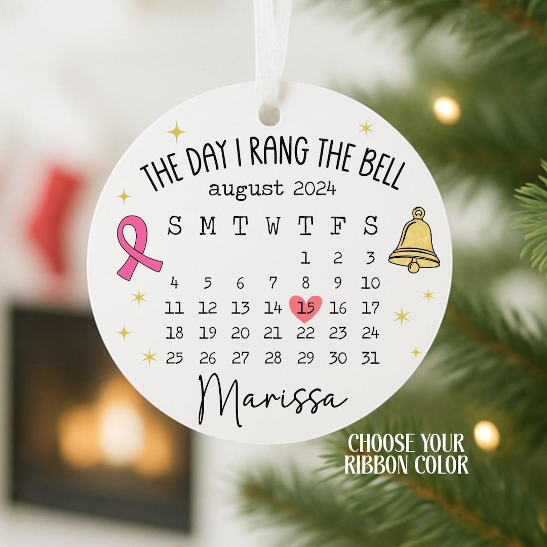The Day I Rang the Bell Ornament, Cancer Survivor Gift, Personalized ...