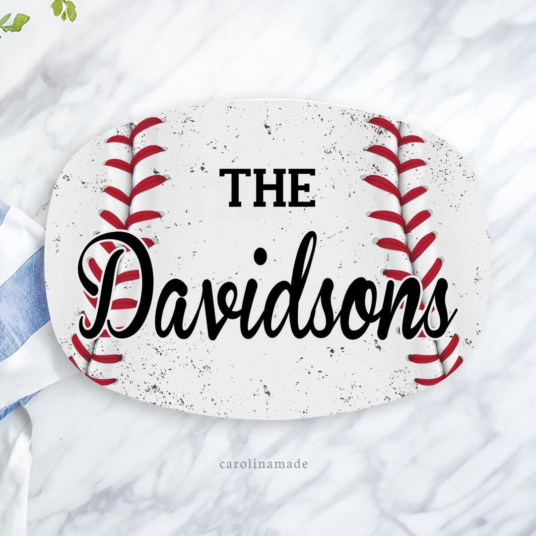 Baseball Name Platter, Personalized Baseball Grilling Plate, Baseball ...