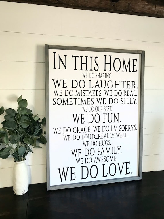In This Home Sign House Rules We Do Sharing We Do Love - Etsy