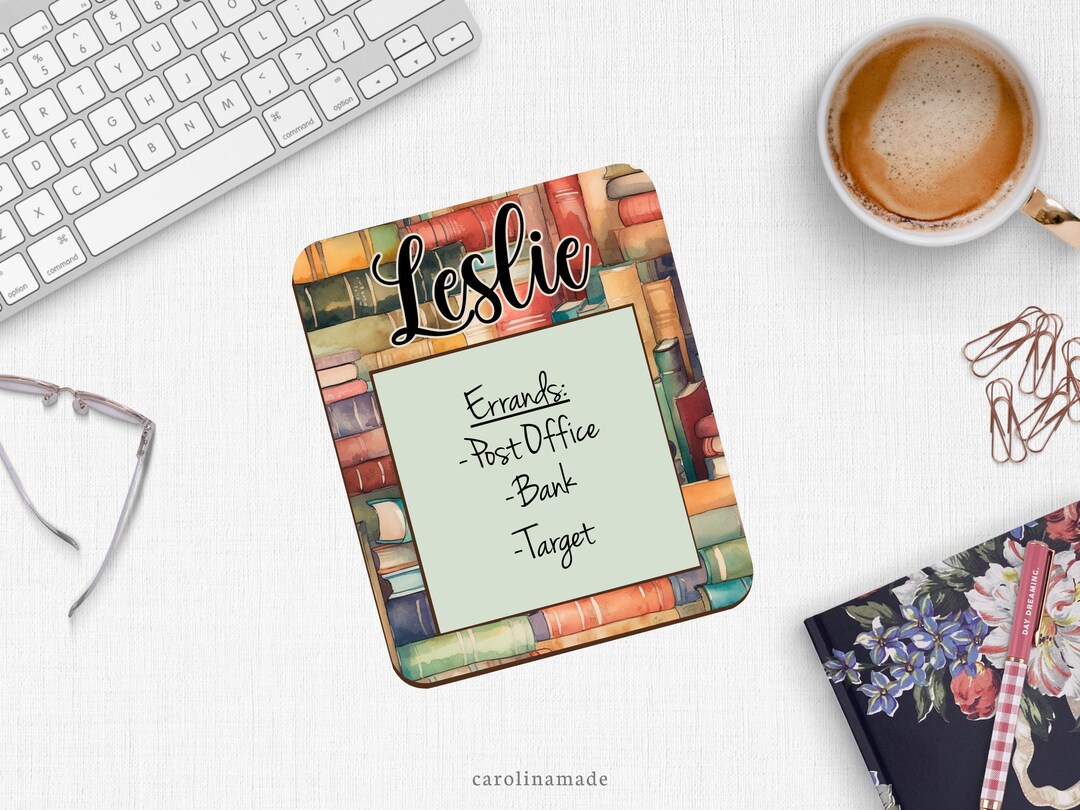 Personalized Book Lover Office Accessories, Librarian Gift, Desk Sticky ...