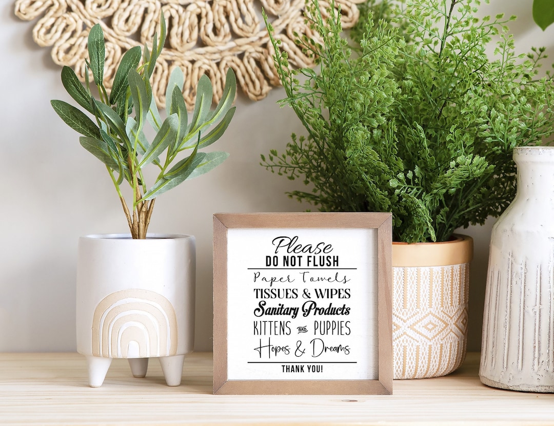 Please Do Not Flush Bathroom Sign, Funny Bathroom Rules, Bathroom Humor ...