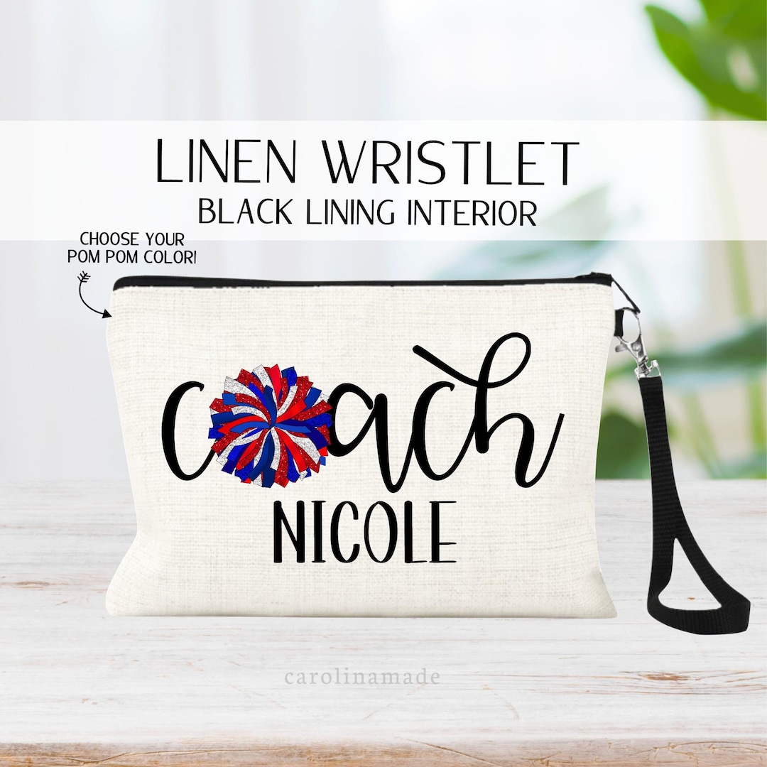 Cheer Coach Gift, Personalized Cheerleader Coach Gift, Cheer Makeup Bag ...